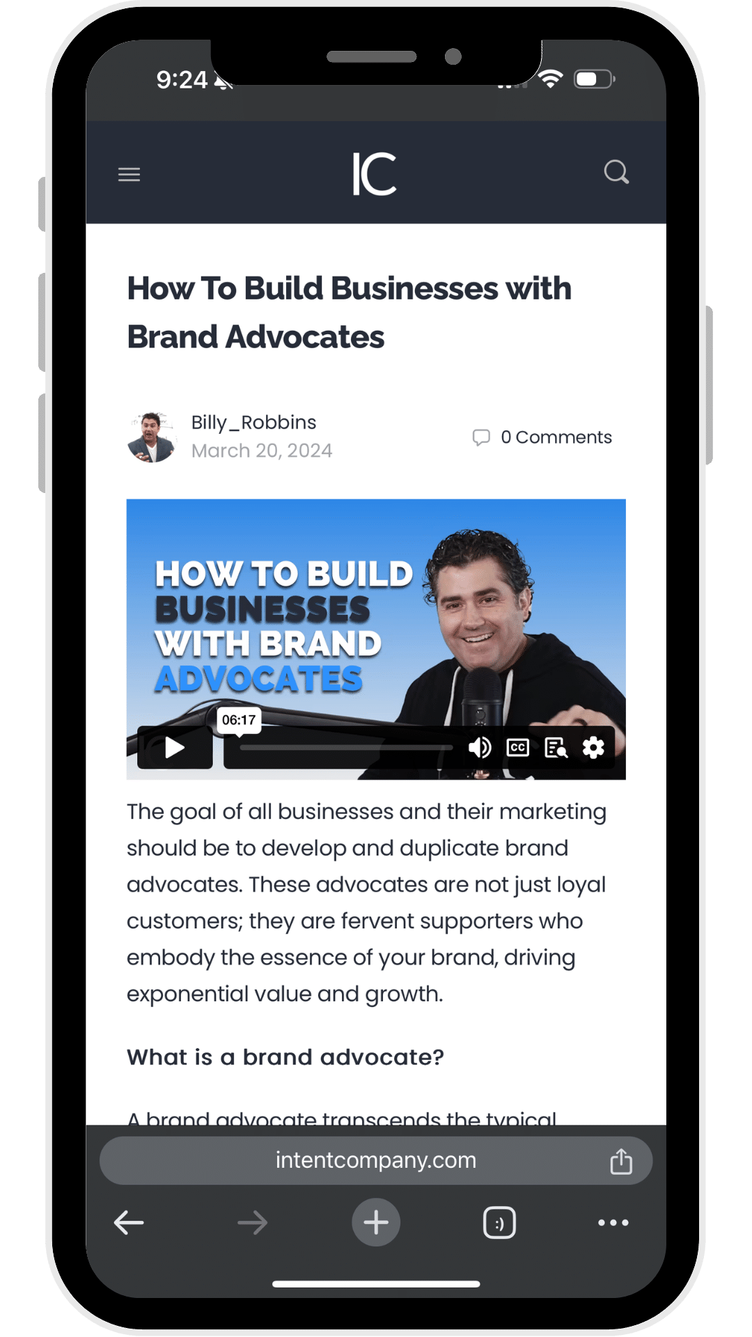 Newsletter - Intent Company